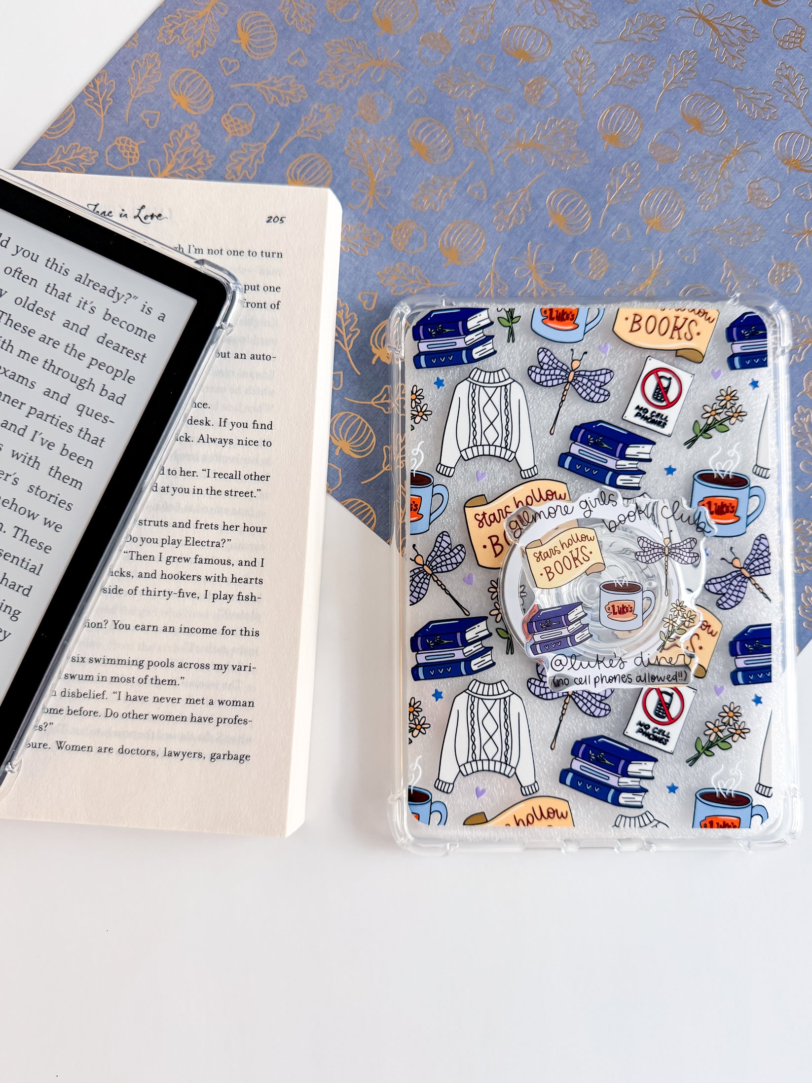 G.G. Rory in the Spring Kindle Case | Bergamot & Sunshine